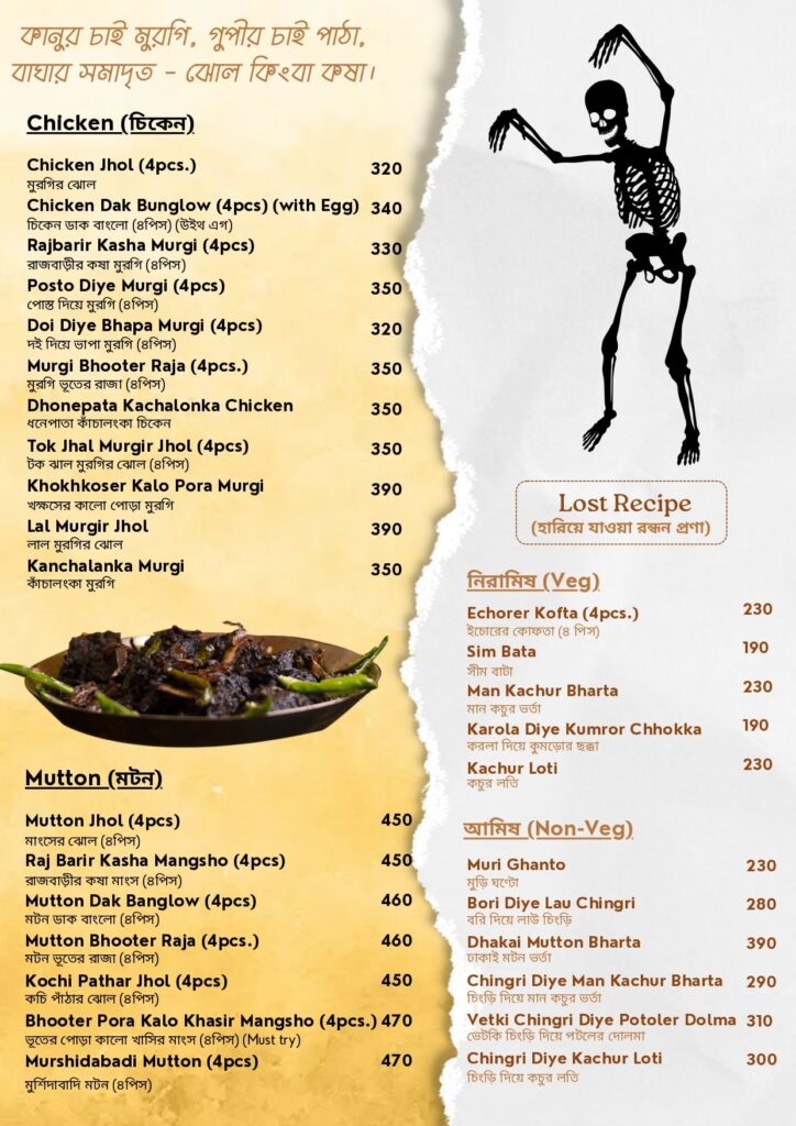 Menu - Bhooter Raja Dilo Bor